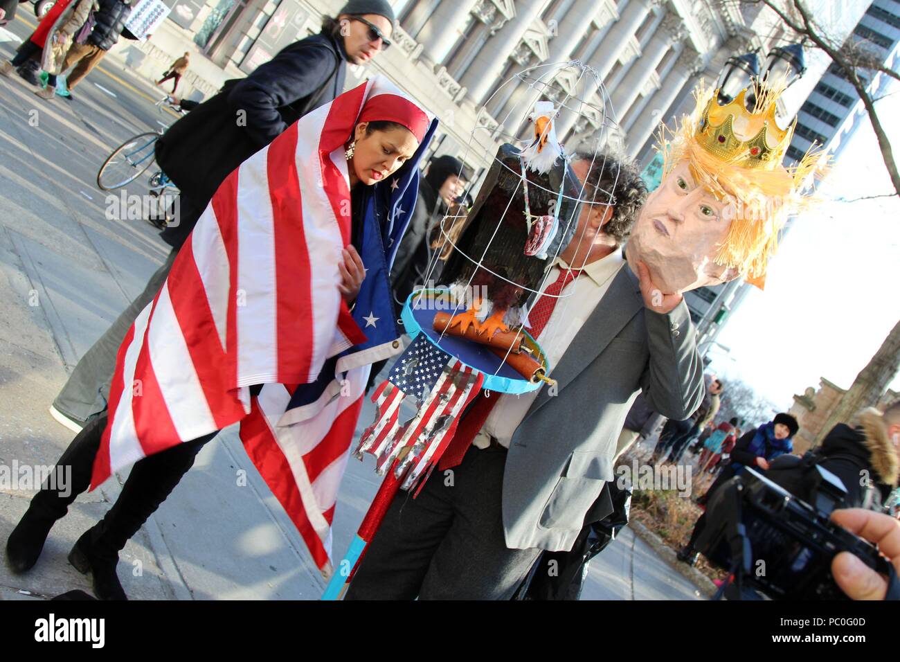 New York, NY USA. 30th. Jul, 2018. Known as the Trump Puppet performer ...