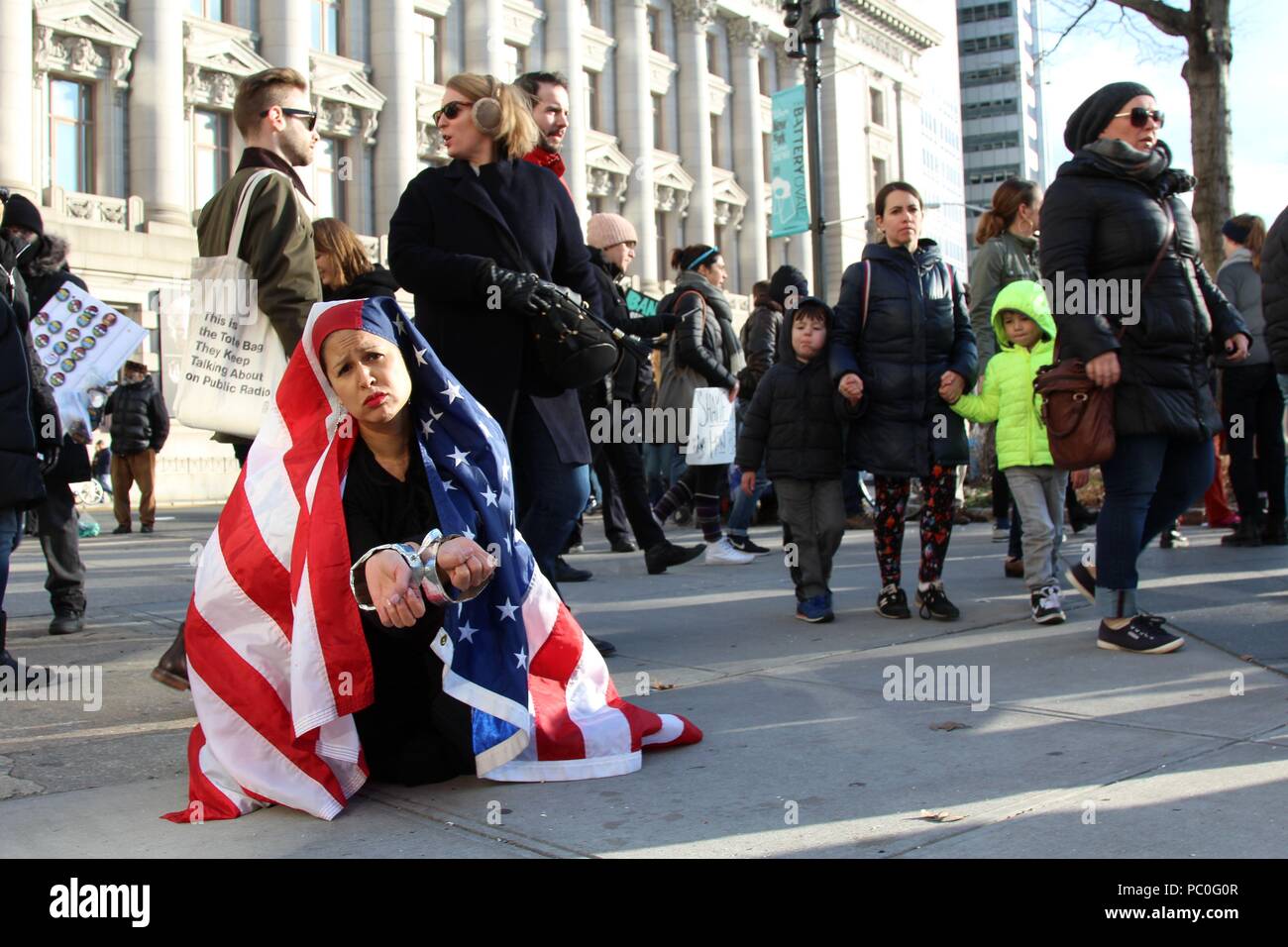 New York, NY USA. 30th. Jul, 2018. Known as the Trump Puppet performer ...