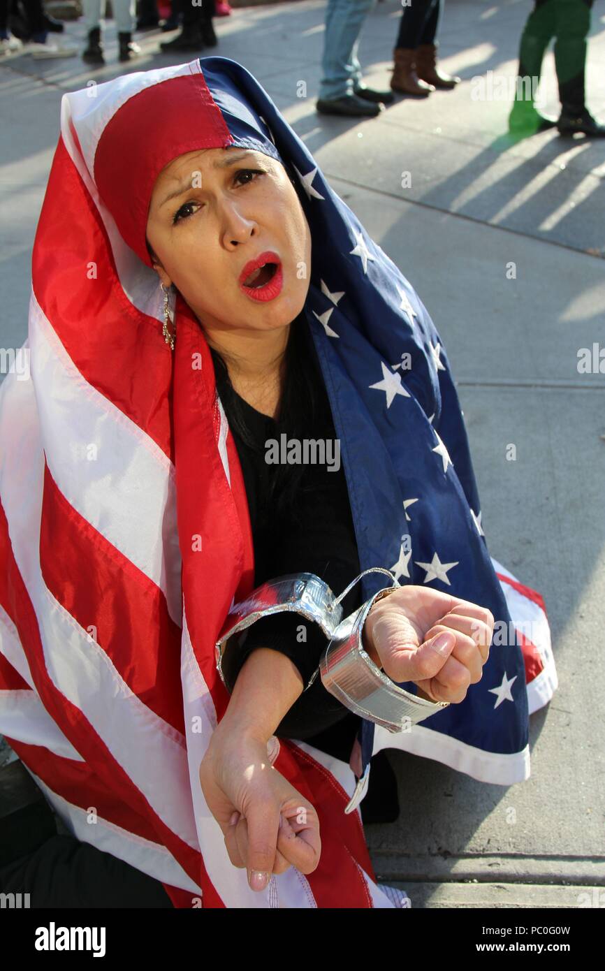 New York, NY USA. 30th. Jul, 2018. Known as the Trump Puppet performer ...