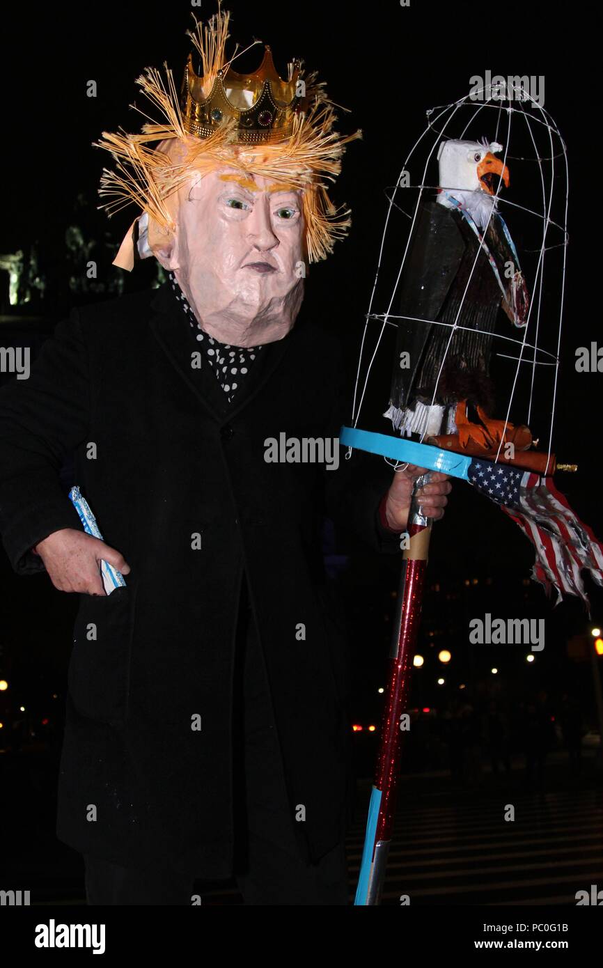 New York, NY USA. 30th. Jul, 2018. Known as the Trump Puppet performer ...