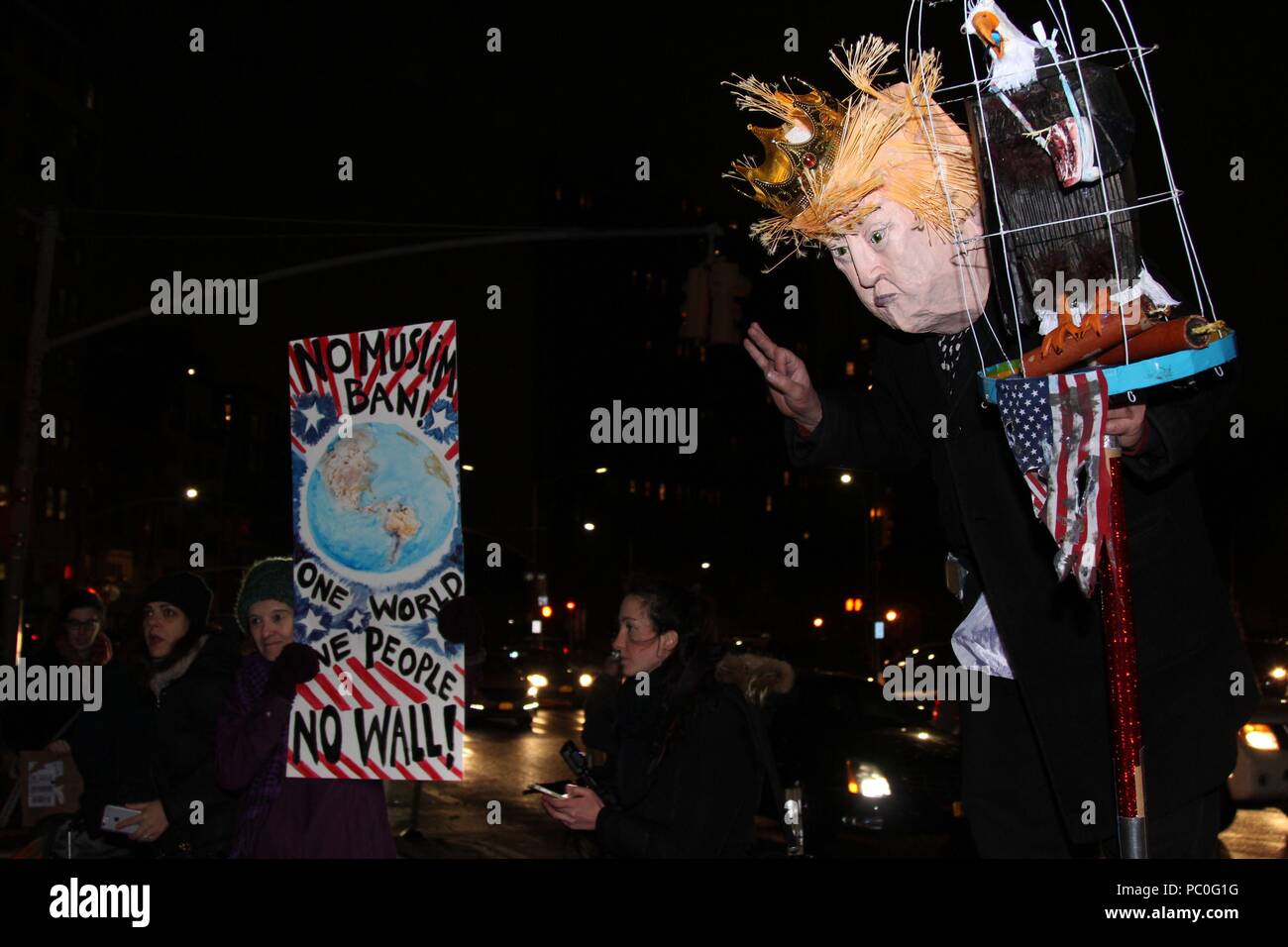 New York, NY USA. 30th. Jul, 2018. Known as the Trump Puppet performer ...