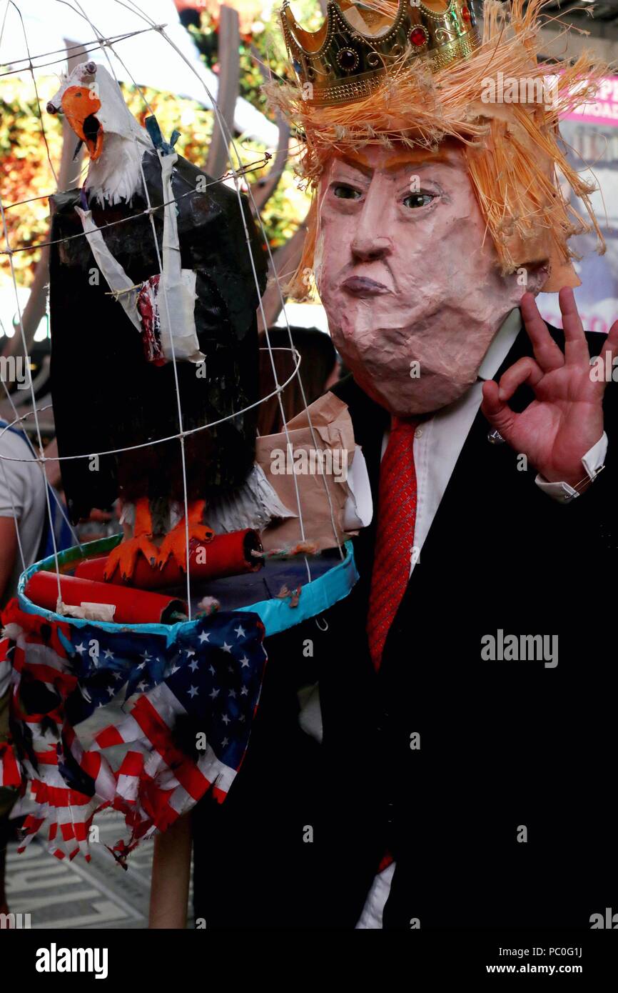 New York, NY USA. 30th. Jul, 2018. Known as the Trump Puppet performer ...