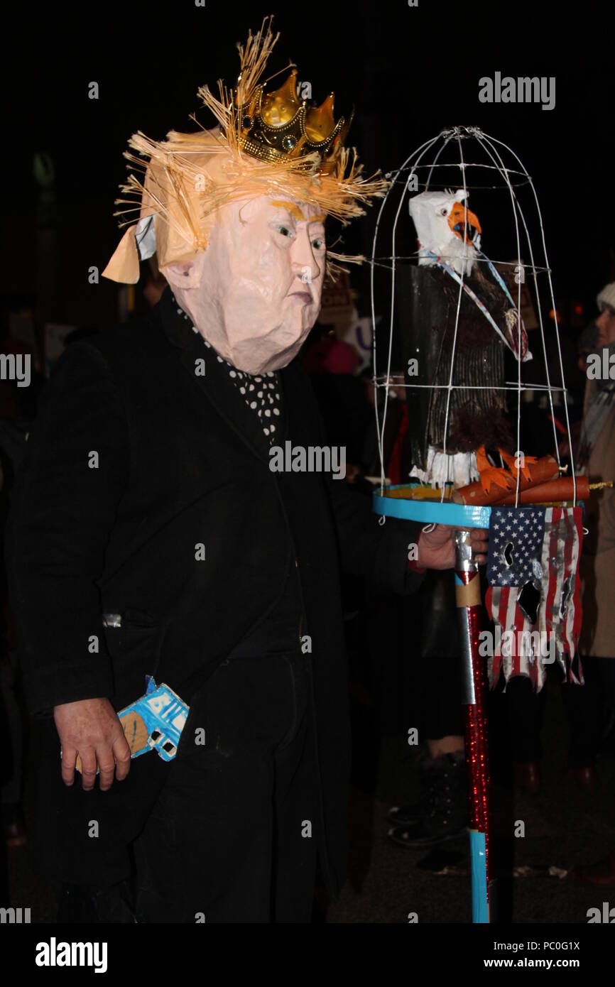 New York, NY USA. 30th. Jul, 2018. Known as the Trump Puppet performer ...