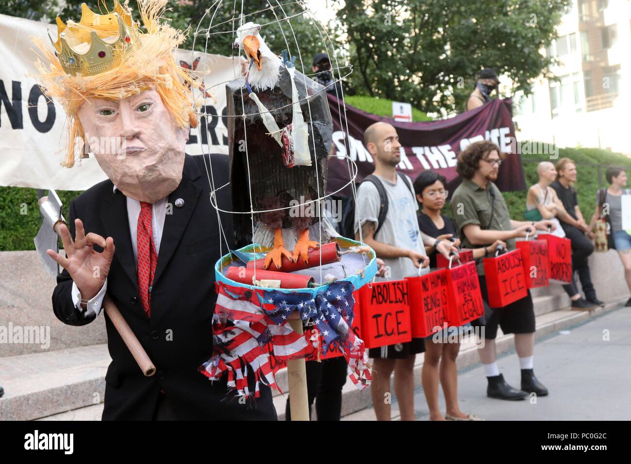 New York, NY USA. 30th. Jul, 2018. Known as the Trump Puppet performer ...