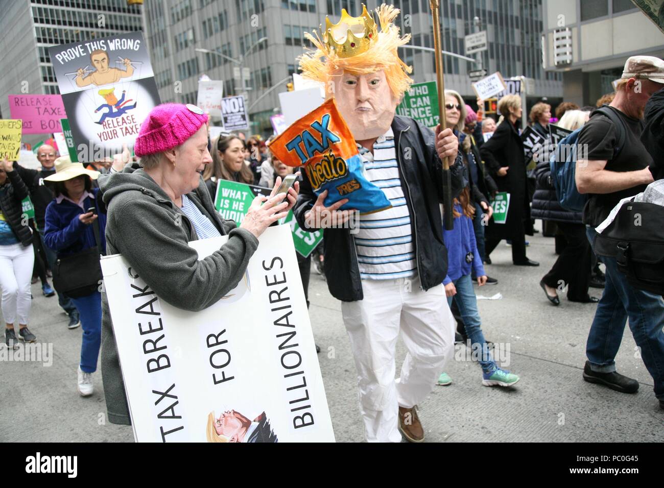 New York, NY USA. 30th. Jul, 2018. Known as the Trump Puppet performer ...