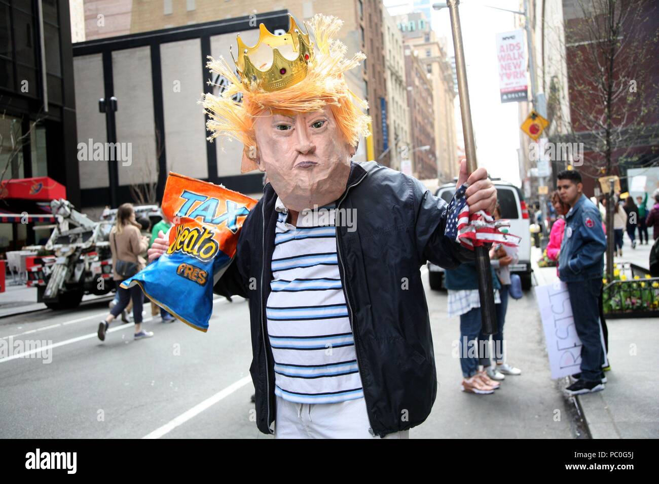 New York, NY USA. 30th. Jul, 2018. Known as the Trump Puppet performer ...