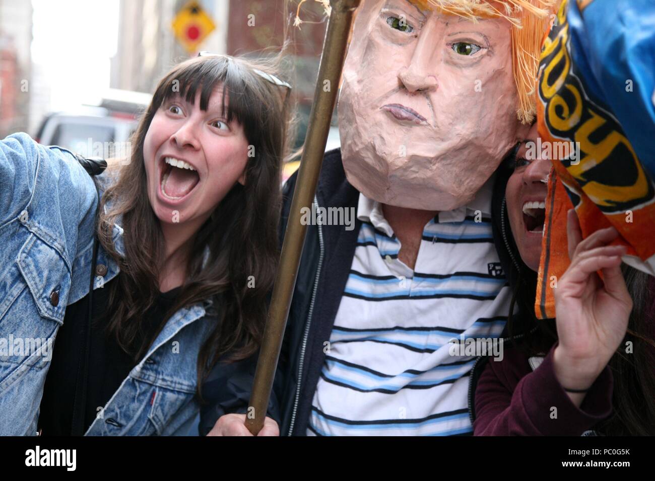 New York, NY USA. 30th. Jul, 2018. Known as the Trump Puppet performer ...