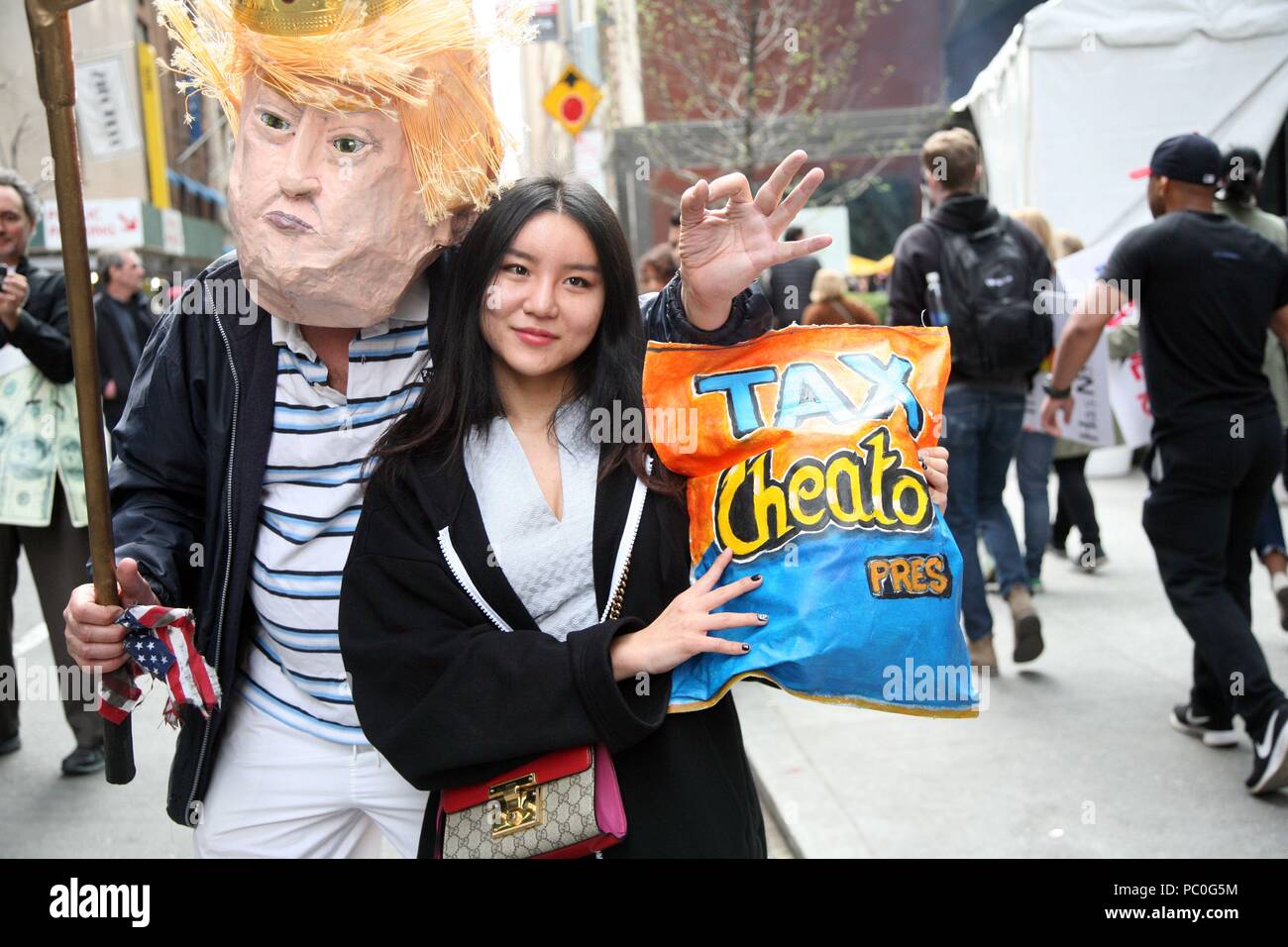 New York, NY USA. 30th. Jul, 2018. Known as the Trump Puppet performer ...