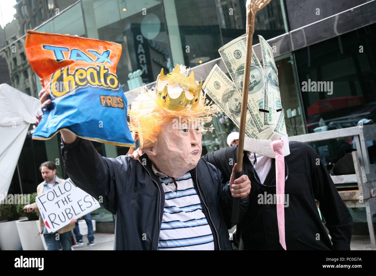 New York, NY USA. 30th. Jul, 2018. Known as the Trump Puppet performer ...