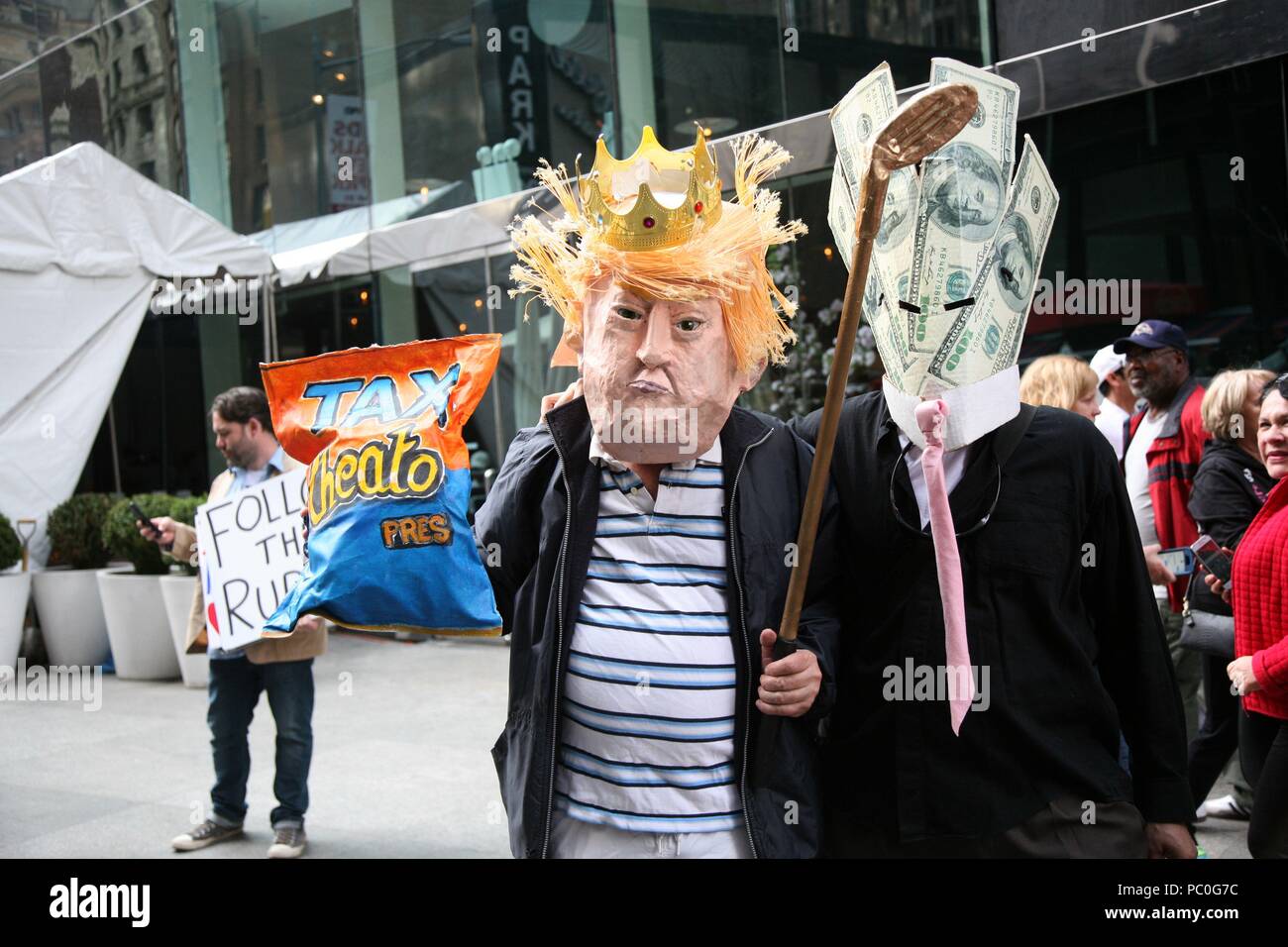 New York, NY USA. 30th. Jul, 2018. Known as the Trump Puppet performer ...