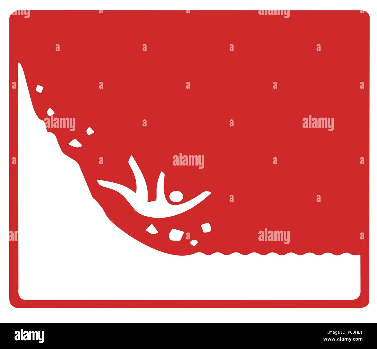 Iconic human falling down a hill. Can be symbolic of failing to plan ...