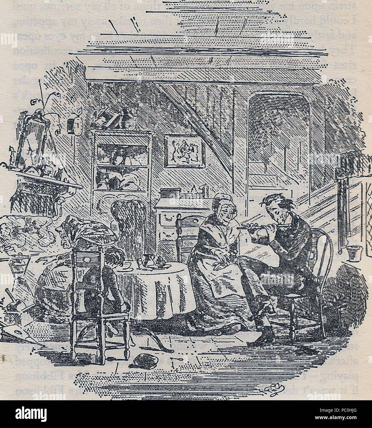 363 Le maître de flûte à Salem House (David Copperfield Stock Photo - Alamy