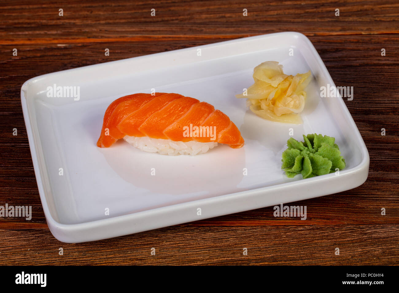 Japanese cold sushi with salmon Stock Photo - Alamy