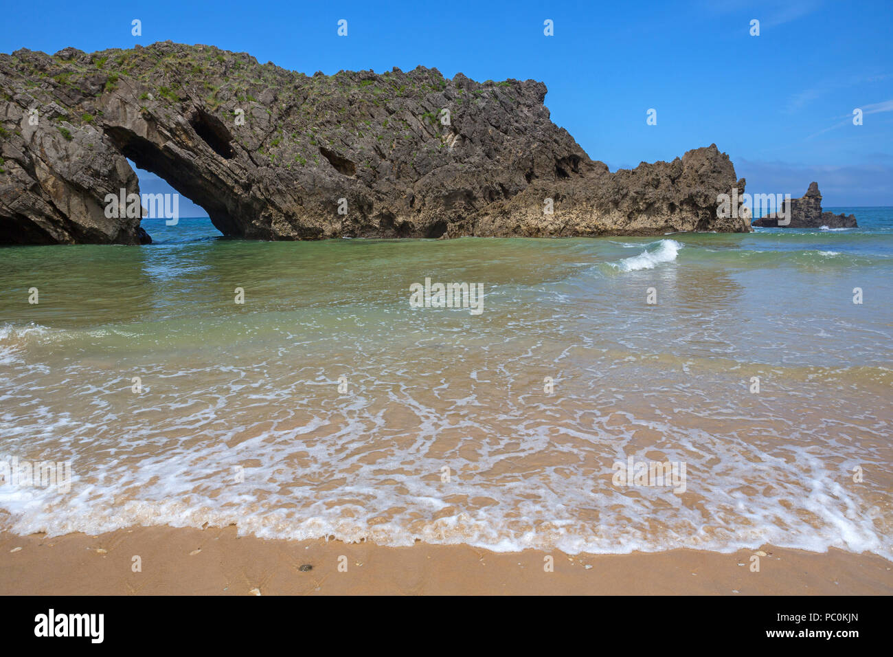 the beach of San Antolin, Llanes, Asturias, Spain Stock Photo - Alamy