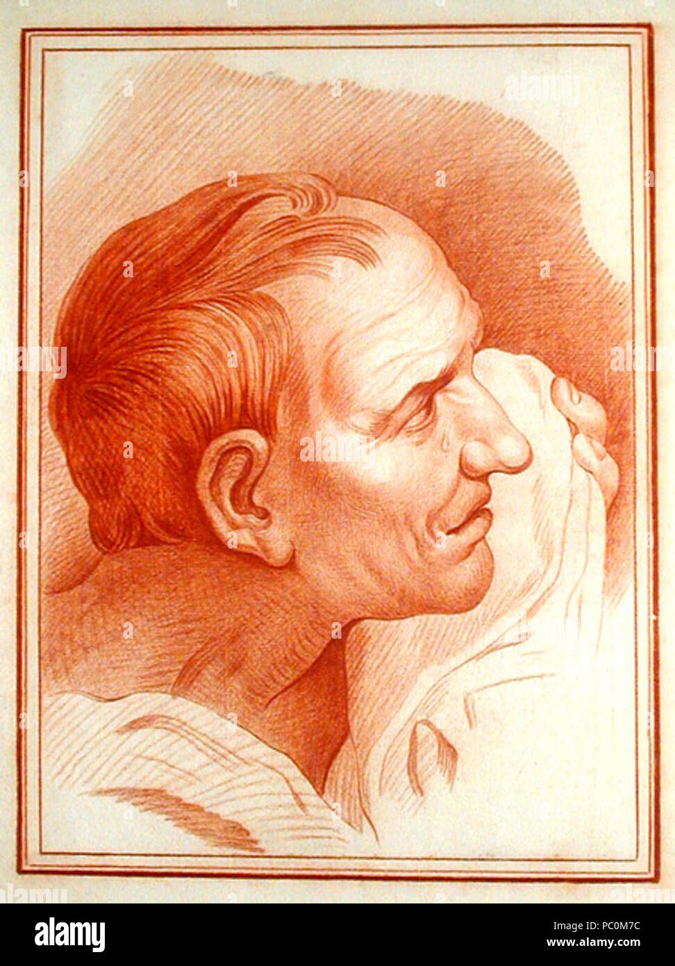 313 Jean-François de Neufforge - Classically-attired man weeping Stock ...