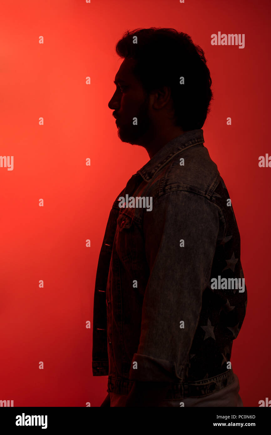 Indian man profile face hi-res stock photography and images - Alamy