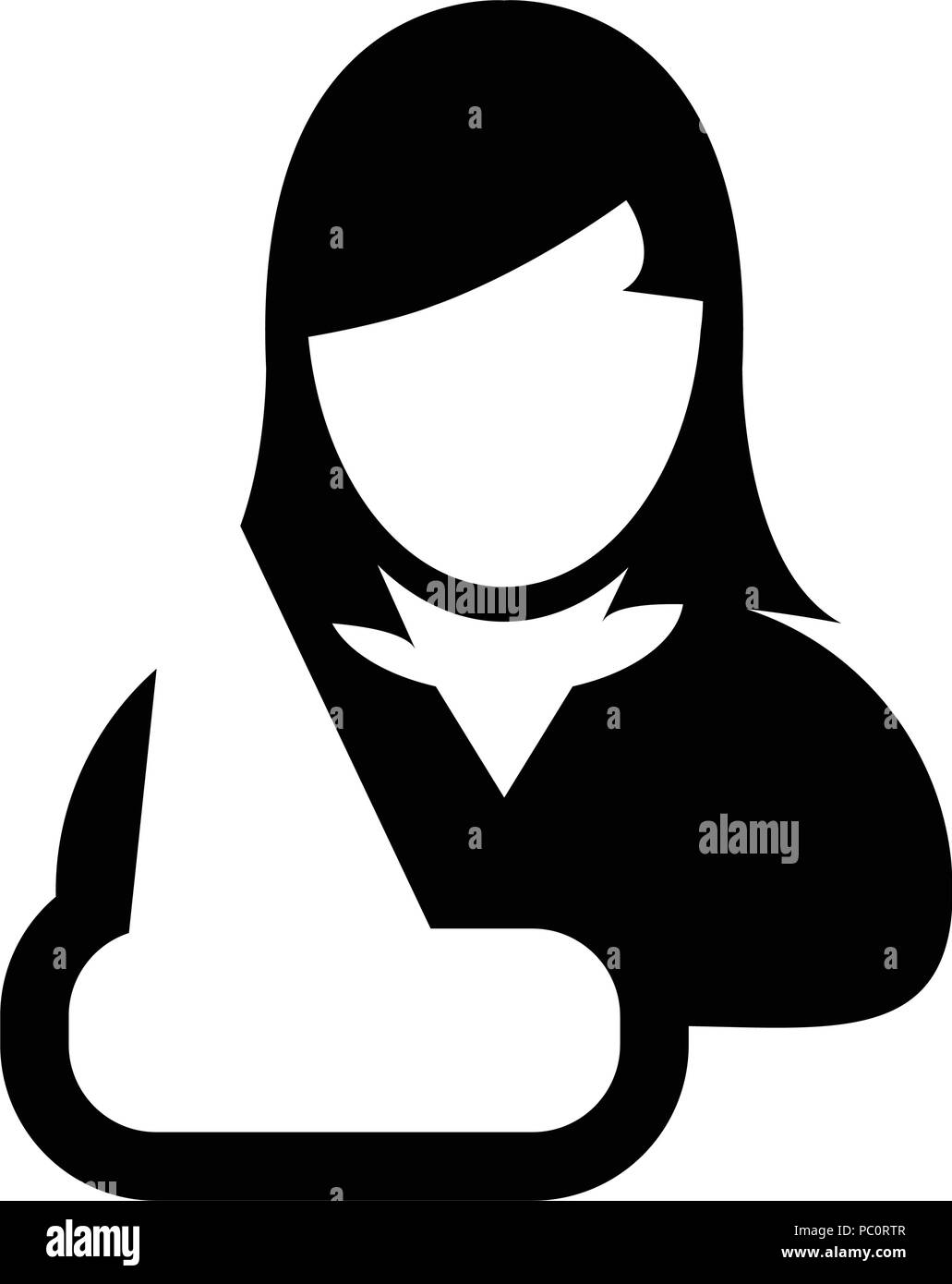 Female User Icon Vector