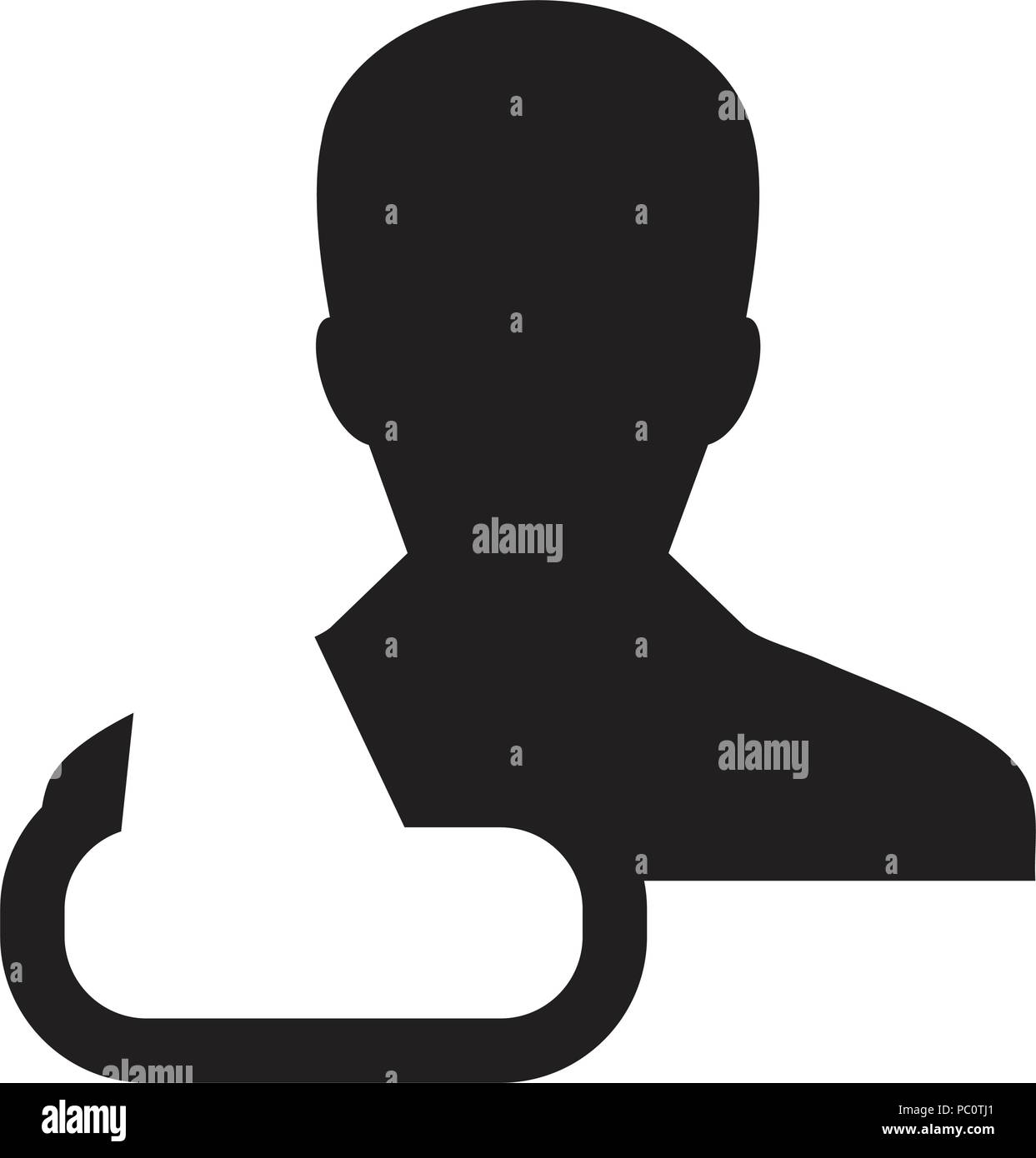 Injury icon vector of male person profile avatar symbol for medical ...