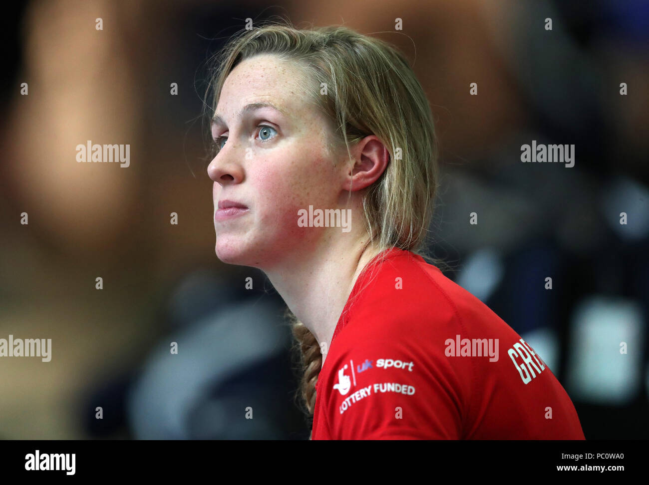 Swimmer Hannah Miley during the media day at Stirling University Stock ...