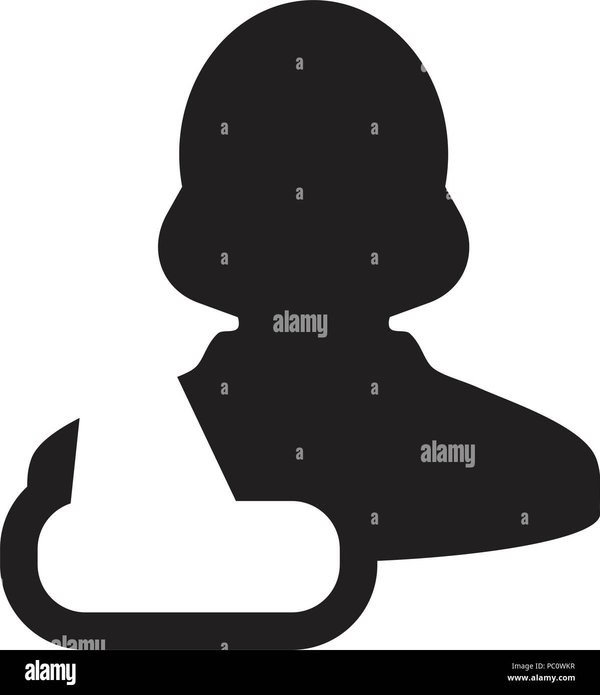 Health icon vector of female person profile avatar symbol for injury ...
