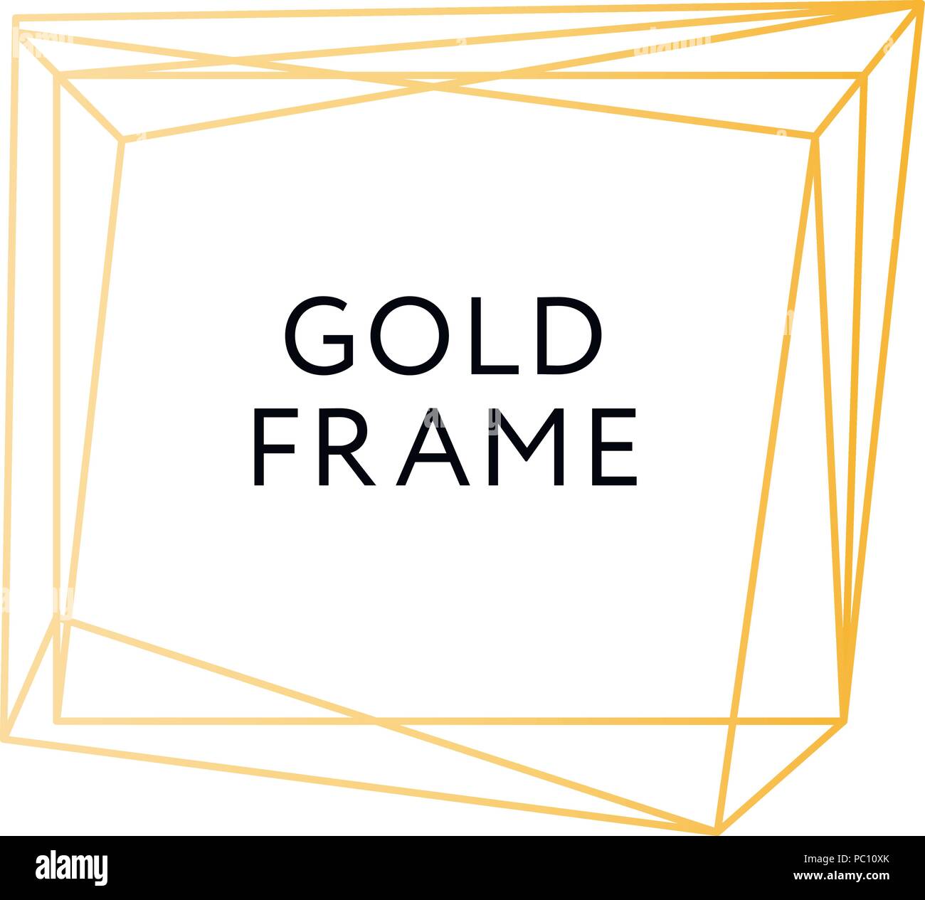 Gold Frame Border Simple Stock Vector Images - Alamy