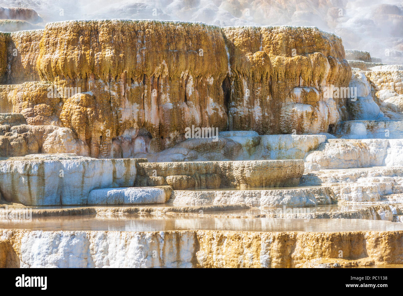 Travertine terraces hot springs in hi-res stock photography and images ...