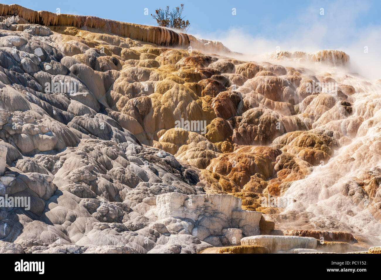 Travertine terraces hot springs in hi-res stock photography and images ...