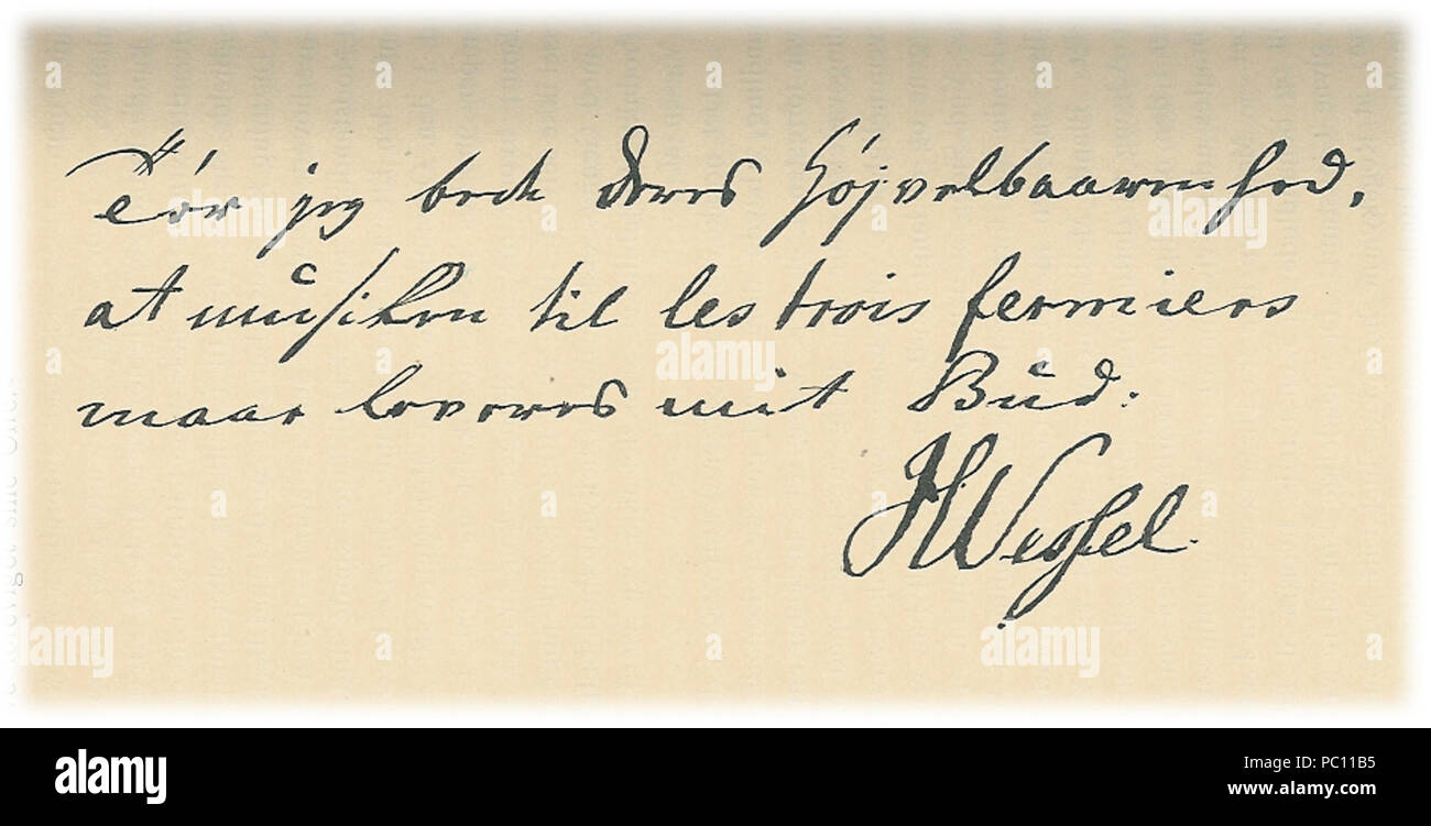 318 Johan Herman Wessels håndskrift Stock Photo - Alamy