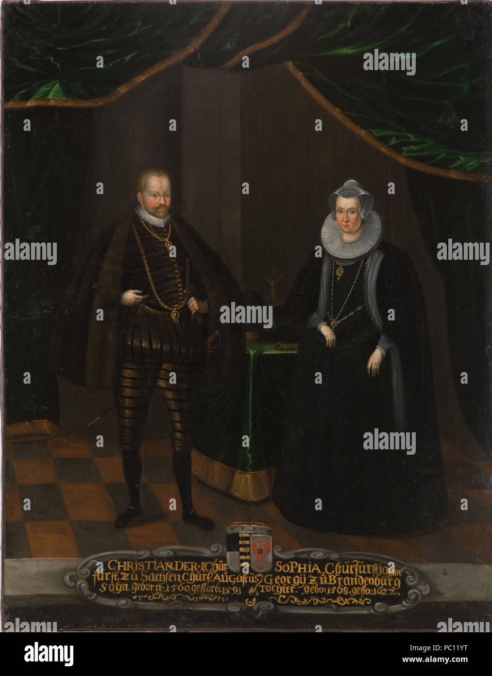 29 Kristian I, 1560-1591, kurfurste av Sachsen, Sofia, 1568-1622 ...
