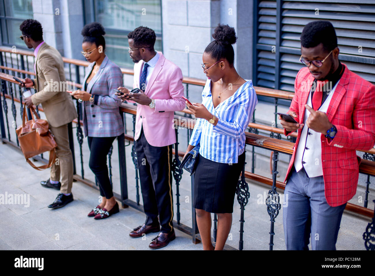 young people are taking part in business training, experiment. close up ...