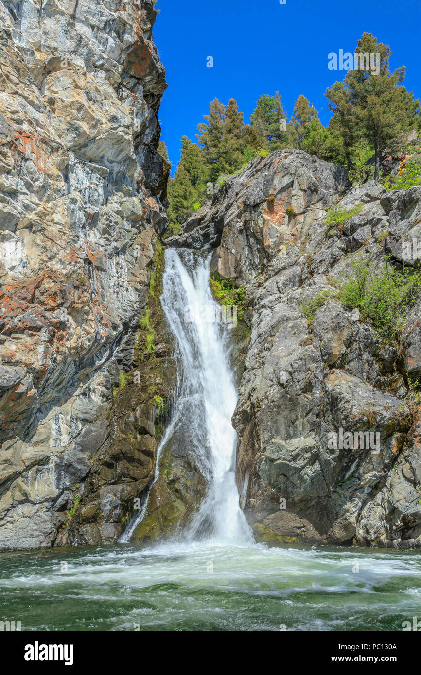 crow creek falls in the elkhorn mountains near radersburg, montana ...