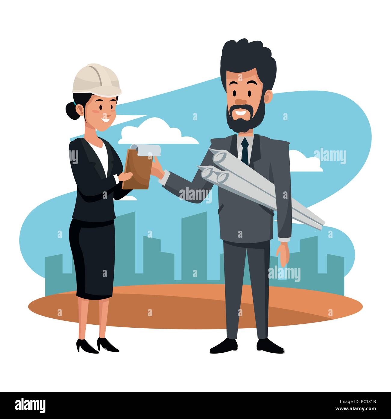 Engineer design plans Stock Vector Images - Alamy