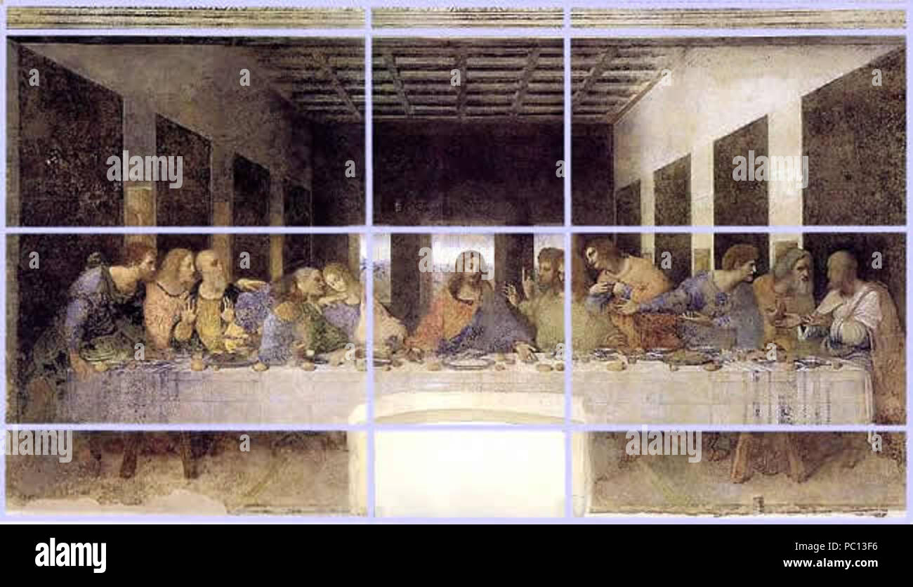 367 Leonardo da Vinci (1452-1519) - The Last Supper (1495-1498)-golden ...