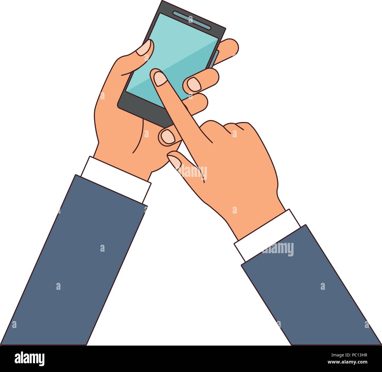 Hands using smartphone vector illustration graphic design Stock Vector ...