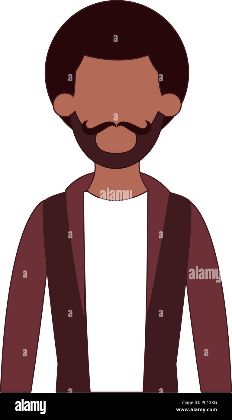 Young man cartoon profile vector illustration graphic design Stock ...