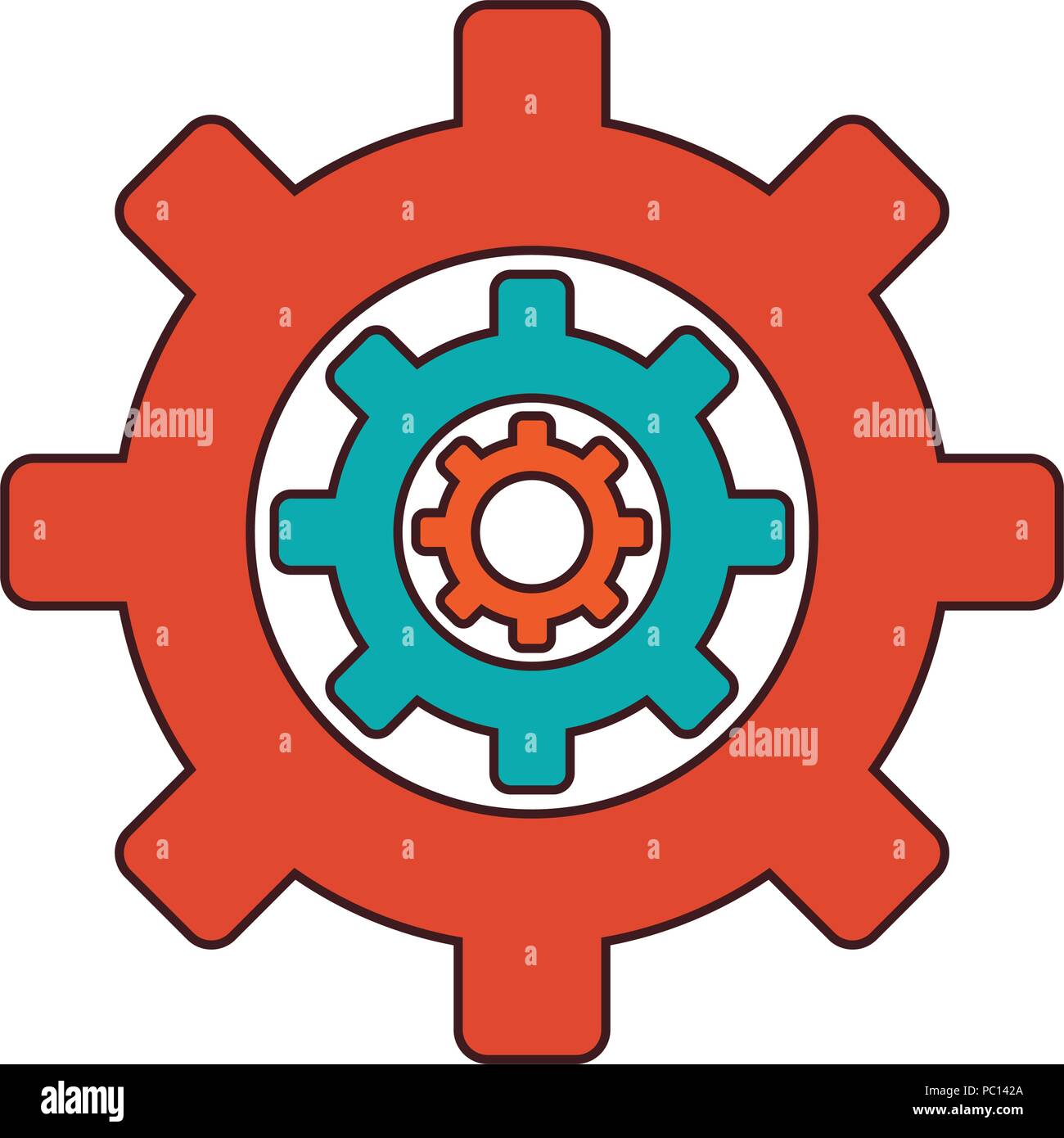 Gears working symbol vector illustration graphic design Stock Vector ...