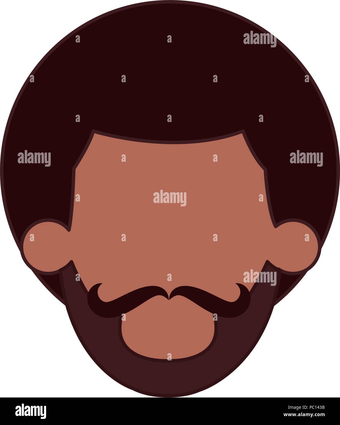 Afro man faceless head vector illustration graphic design Stock Vector ...