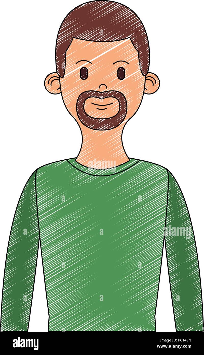 Young man cartoon profile vector illustration graphic design Stock ...