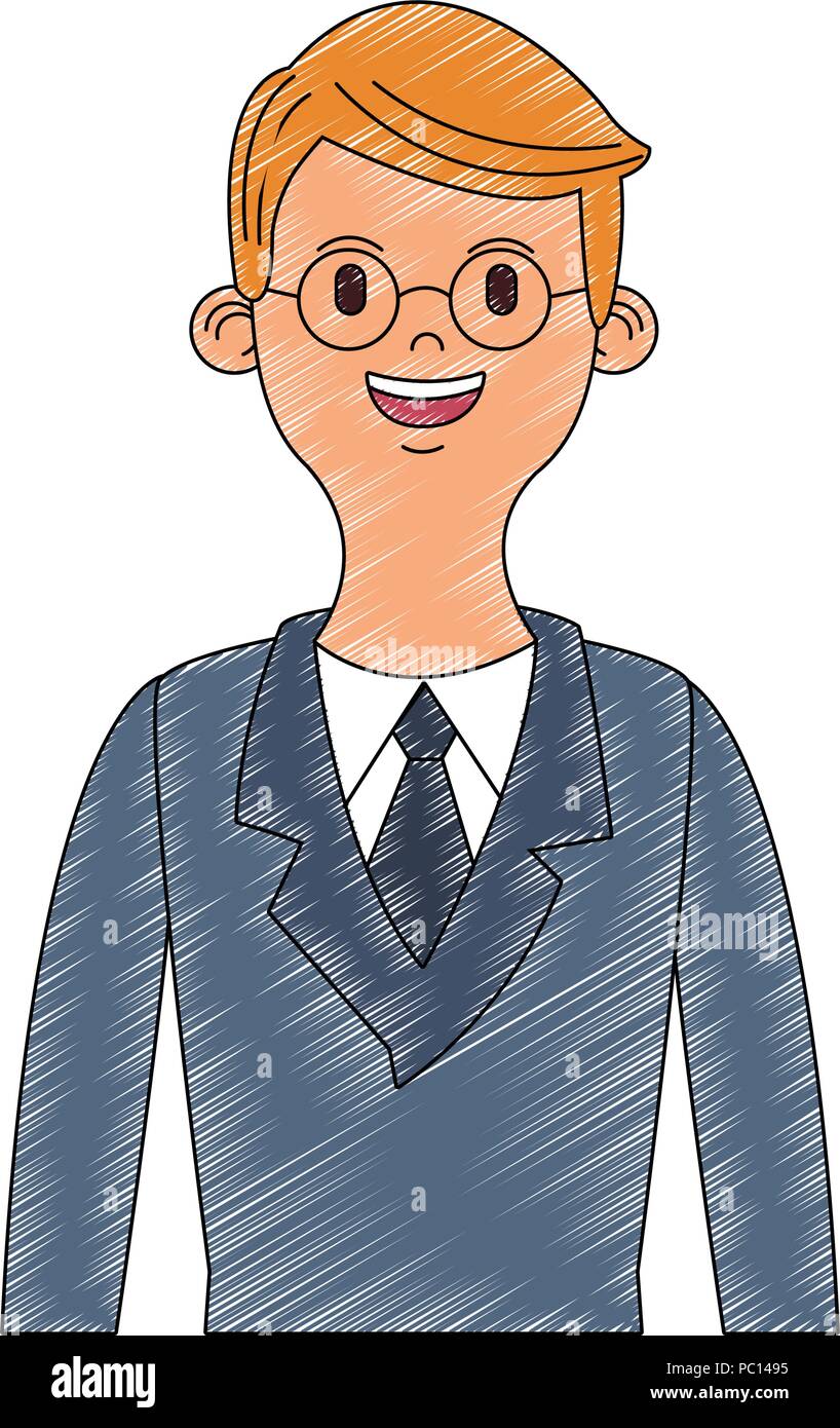 Businessman cartoon profile vector illustration graphic design Stock ...