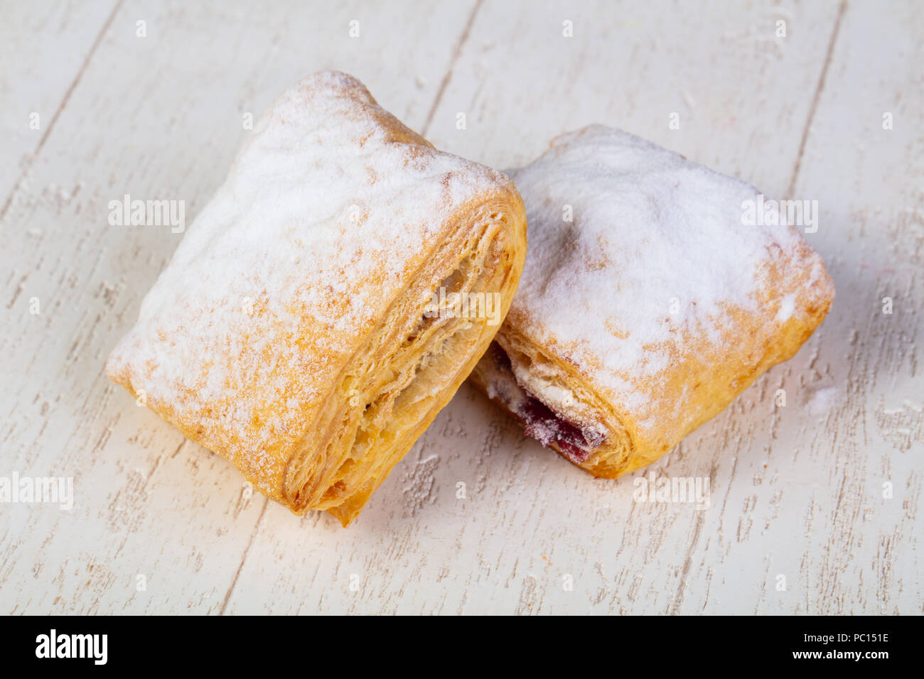 Sweet tastu bun with jam Stock Photo - Alamy