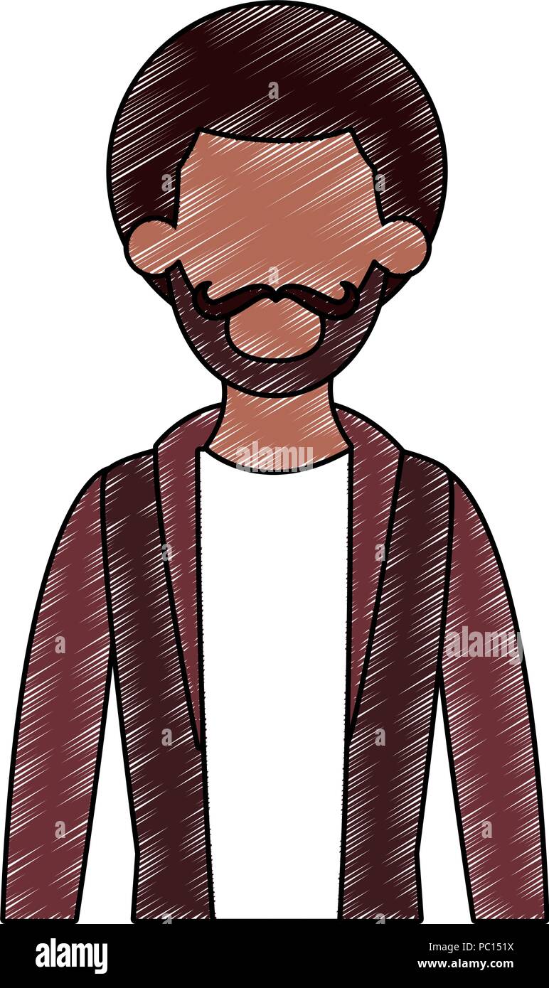 Young man cartoon profile vector illustration graphic design Stock ...