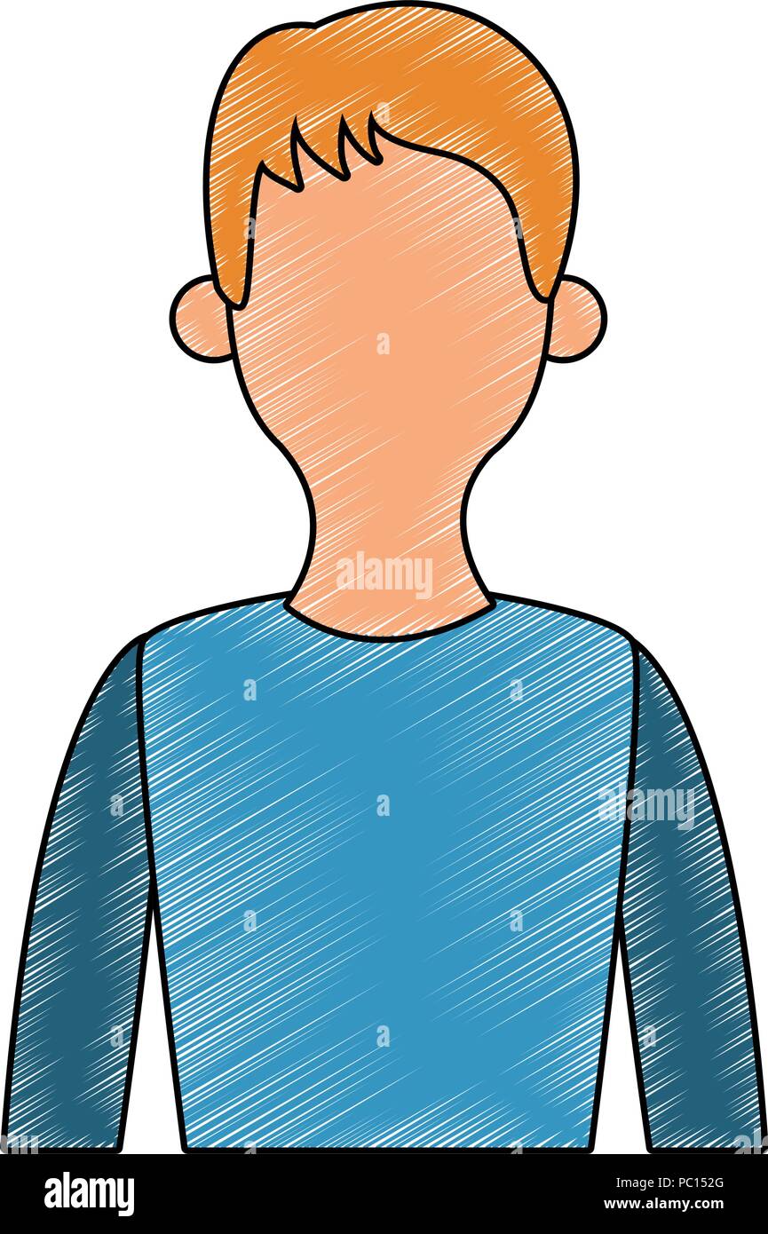 Young man cartoon profile vector illustration graphic design Stock ...