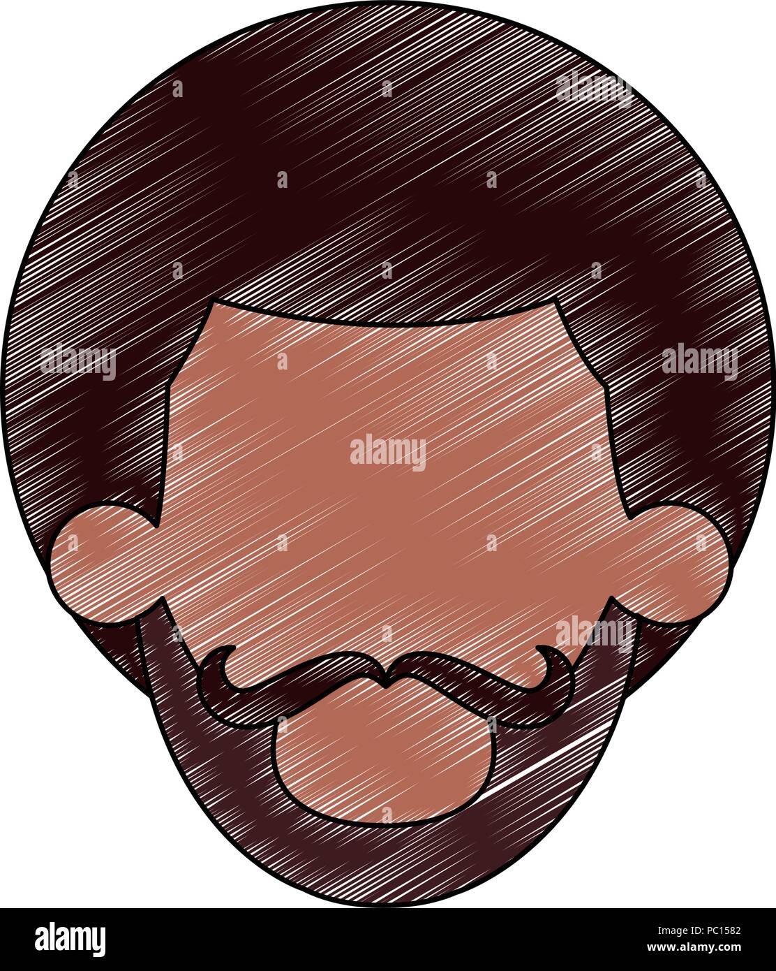 Afro man faceless head vector illustration graphic design Stock Vector ...