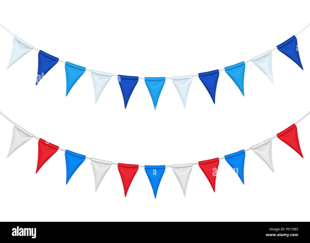 Bunting Flag Garland Isolated Stock Photo - Alamy