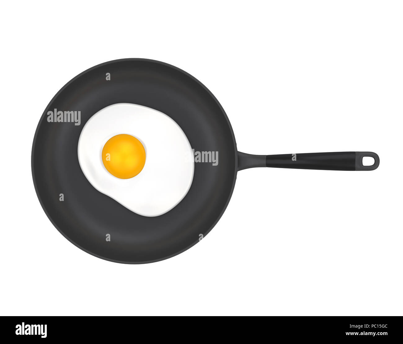 Frying Pan with Egg Isolated Stock Photo - Alamy