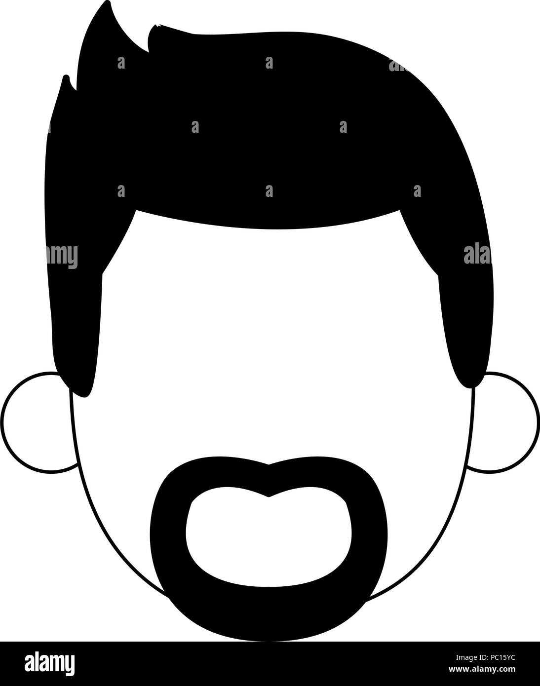 Man faceless head vector illustration graphic design Stock Vector Image ...