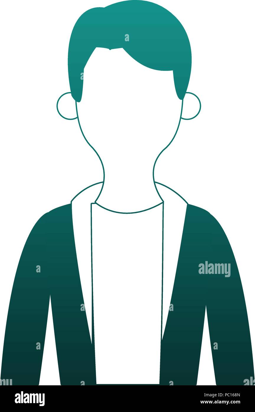 Young man cartoon profile vector illustration graphic design Stock ...