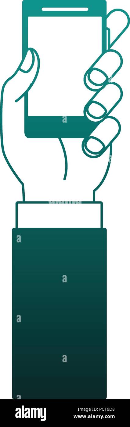 Hand with smartphone vector illustration graphic design Stock Vector ...