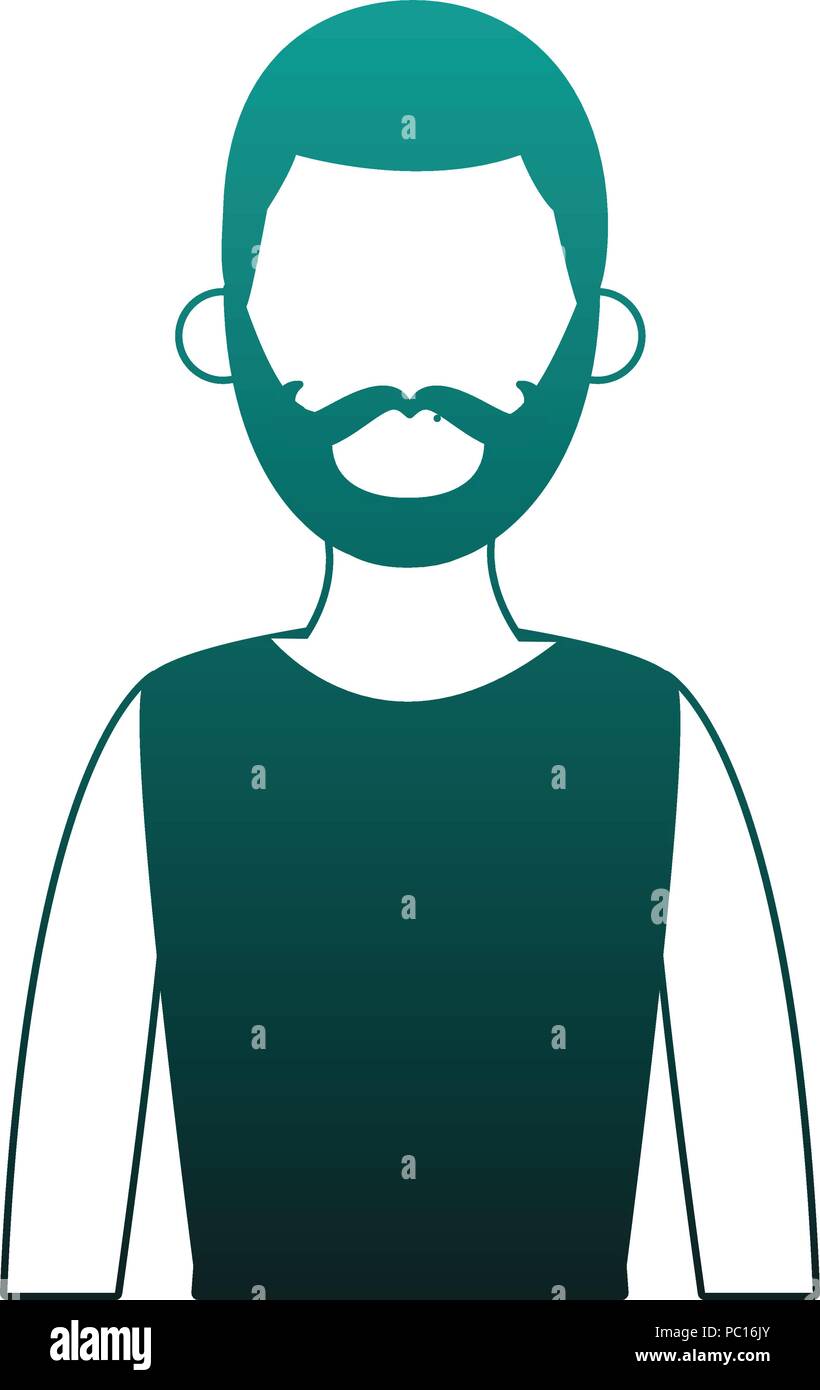 Young man cartoon profile vector illustration graphic design Stock ...