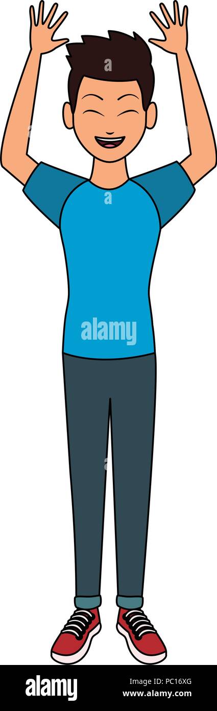 Young man cartoon vector illustration graphic design Stock Vector Image ...